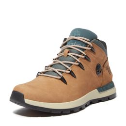 Sneaker Timberland "SPRINT TREKKER - MID LACE SNEAKER", Herren, Gr. 41,5, md braun nubuck w gr&uuml;n, Leder, Schuhe Sneaker, Winterschuhe, Sneakerboots, Winterboots