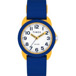 Quarzuhr Timex "TIME TEACHER", blau (dunkelblau), Armbanduhren, M&auml;dchen, Quarzuhr, Armbanduhr, Kinderuhr, Lernuhr, Geburtstag, Schulanfang, Geschenkidee