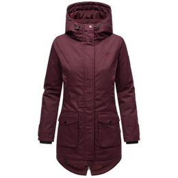 Parka Navahoo "Winterjacke Brinjaa", Damen, Gr. S, rot (wine), Obermaterial: 65% Polyester PES. 35% Baumwolle CO. Obermaterial: Futter: 100% Polyester PES. 100% Polyester PES., Jacken Parka
