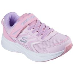 Sneaker Skechers "MICROSPEC TREAD", M&auml;dchen, Gr. 34, bunt (rosa, lavendel), Lederimitat, Textil, kontrastfarbene Details, Schuhe Sneaker, Klettschuh mit Gummizug, Gr&ouml;&szlig;enschablone zum Download