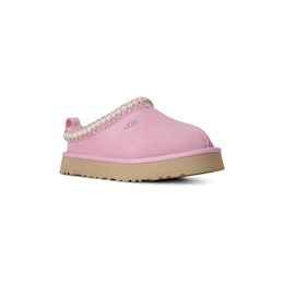 UGG Australia Pantoffel UGG "K TAZZ", M&auml;dchen, Gr. 3 (35), pink, Textil, Veloursleder, ethno, Schuhe Pantoffel, Plateau Clog, Mule, Hausschuh mit modischer Zierborte