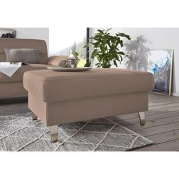 Sit & More Polsterhocker SIT & MORE "Sorano", braun (macchiato), B:100cm H:47cm T:66cm, Hocker, Polsterhocker