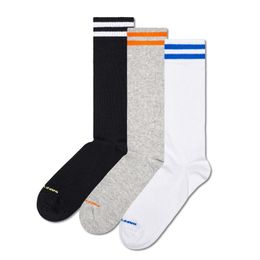 Happy Socks Solid Crew Socks 3-Pack Set Unisex Socken Mehrfarbig
