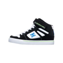 Sneaker DC Shoes "Pure High-Top EV", M&auml;dchen, Gr. 4(35), schwarz-wei&szlig; (schwarz, wei&szlig;, gr&uuml;n), Obermaterial:Obermaterial: Leder / Futter: Textil / Au&szlig;ensohle: Gummi;, Schuhe Sneaker