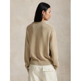 Polo Ralph Lauren Pullover Damen Gr&ouml;&szlig;e L beige / hellbeige / braun / rot