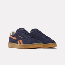Sneaker Reebok CLASSIC "CLUB C GROUNDS UK", Herren, Gr. 36,5, blau (vectornavy, schwarzginger, rbkbrass), Leder, Synthetik, Schuhe Sneaker
