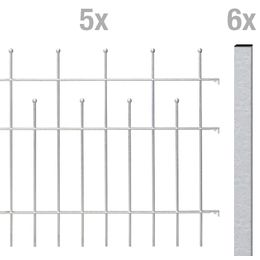 Metallzaun Alberts "Madrid", silber (silberfarben), H:98,5cm, Stahl, Zaunelemente, Metallzaun, Gesamtl&auml;nge: 10 m, versch. H&ouml;hen, feuerverzinkt, zum Einbetonieren