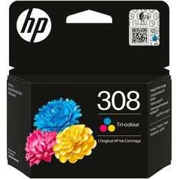 HP Tintenpatrone "HP orignal Druckerpatrone 308 Tri Color Y/M/C", bunt (cyan, magenta, gelb), Tintenpatronen, 3 Probemonate gratis* drucken, Tintenpatrone