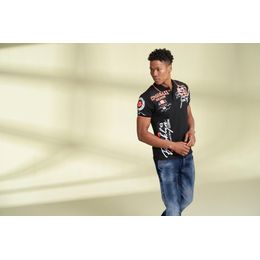 Cipo & Baxx CIPO & BAXX Herren Straight-Jeans "Red Dot", blau, Gr. 31, Abriebeffekte, Denim/Jeans, Obermaterial: 98% Baumwolle, 2% Elasthan, Jeans