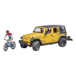 Bruder Bruder 02543 JeepWrangler RubiconUnlimited, Mountainbike und Radfahrer