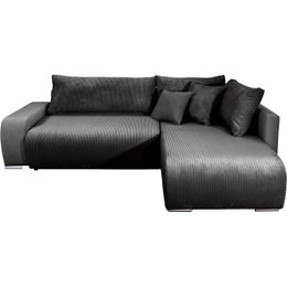 Ecksofa Collection AB "Poppy, L-Form, Breite 227 cm mit Schlaffunktion", anthrazit, anthrazit, B:227cm H:41cm T:169cm, 100%Polyester, Sofas, Ecksofa, inkl. Schlaffunktion und Bettkasten