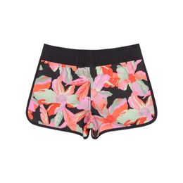 Boardshorts Roxy "Good Waves", M&auml;dchen, Gr. 8(125-130cm), grau (anthrazit the moves floral), Obermaterial: 55% Microfaser, 37% Microfaser, 8% Elasthan;, Hosen Boardshorts