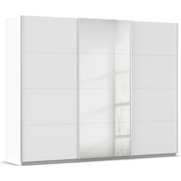 Schwebet&uuml;renschrank OTTO HOME "Kleiderschrank Schrank Schlafzimmerschrank Garderobe AGORDO", alpinwei&szlig;, griffleisten alufarbig, B:271cm H:210cm T:62cm, Holzwerkstoff, Schr&auml;nke, Schwebet&uuml;renschrank, Top Innenausstattung, in 4 Breiten und 2 H&ouml;hen MADE IN GERMANY