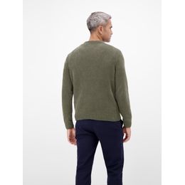 Lerros Herren Rundhalspullovernordic olive, Gr. XL, unifarben, Strick, Obermaterial: 82% Baumwolle, 18% Polyester, Pullover, langarm und mit breiten
