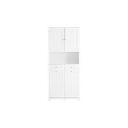 sobuy W&auml;scheschrank mit 2 Schubladen Wei&szlig; 78x38x181cm Nordisch