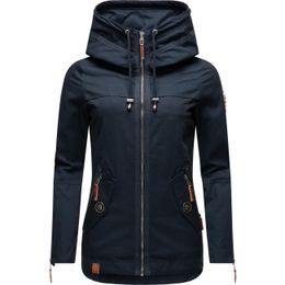 Outdoorjacke Navahoo "&Uuml;bergangsjacke Wekoo", Damen, Gr. M, blau (navy), Obermaterial: 100% Baumwolle CO. Obermaterial: Futter: 100% Polyester PES., Jacken Outdoorjacke