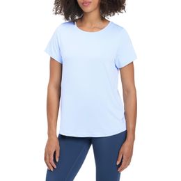 T-Shirt Energetics "DA.-T-SHIRT GIANNA SHORT SLEEVE W", Damen, Gr. XXL, 576 blau light, Jersey, Obermaterial: 95% Polyester, 5% Elasthan, Rundhals, Shirts T-Shirt, Loose Fit, l&auml;ngerer Schnitt hinten, kurze &Auml;rmel, Rundhalsausschnitt