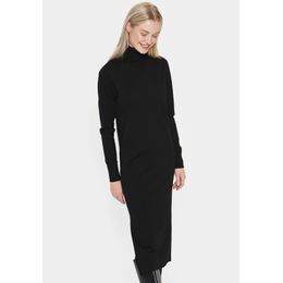 Strickkleid Saint Tropez "MilaSZ Roll Neck Long Dress", Damen, Gr. M, N-Gr, schwarz, Feinstrick, Obermaterial: 80% Viskose, 20% Polyamid, unifarben, lang, Kleider Strickkleid, Viskosemischung, Casual fit