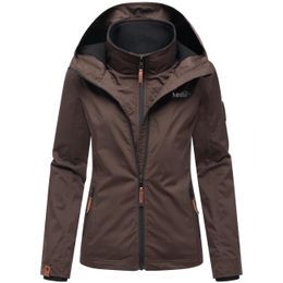 Outdoorjacke Marikoo "&Uuml;bergangsjacke Erdbeere", Damen, Gr. XXL, braun (schwarz choco), Obermaterial: 100% Polyester PES. Obermaterial: Futter: 100% Polyester PES. 100% Polyester PES., Jacken Outdoorjacke