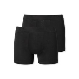 Boxershorts Schiesser "Boxershort 2er Pack", Jungen, Gr. 152, schwarz, Obermaterial: 95% Baumwolle CO. 5% Elasthan EL., Unterhosen Boxershorts
