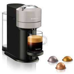 Nespresso Kapselmaschine "Vertuo Next Basic XN910B von Krups", grau (light grau), B:25,3cm H:37,8cm T:39,1cm, Kaffeemaschinen, 54 % aus recyceltem Kunststoff, inkl. Willkommenspaket mit 12 Kapseln, Kapselmaschine
