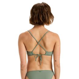 Triangel-Bikini-Top Roxy "Beach Classics Ba Athl Tri", Damen, Gr. XXL, Cup B, gr&uuml;n (agave gr&uuml;n), Obermaterial: 85% Microfaser, 15% Elasthan;, Bikini-Oberteile Triangel-Bikini-Top