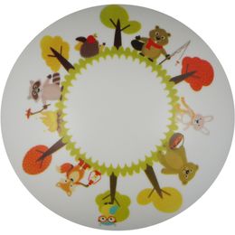 Niermann Deckenleuchte "Lustige Waldtiere", bunt, 1, H: 7cm, 1 Stk., Leuchten, Kinderzimmer, Kinderlampe, Deckenleuchte