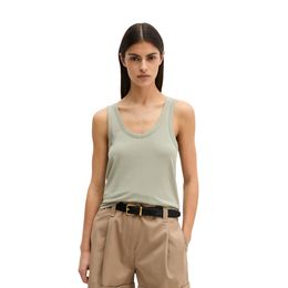 Marc O'Polo MARC O'POLO Damen T-Shirt "aus weichem Single Jersey"fresh sage, Gr. XL, unifarben, Obermaterial: 67% Lyocell, 33% Baumwolle, Shirts