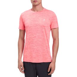 T-Shirt Energetics "HE.-T-SHIRT TELLY II SHORT SLEEVE M", Damen, Gr. XXL, melange, rot light, re, Jersey, Obermaterial: 100% Polyester, Rundhals, Shirts T-Shirt, Regular Fit, kurze &Auml;rmel, f&uuml;r Training, atmungsaktiv