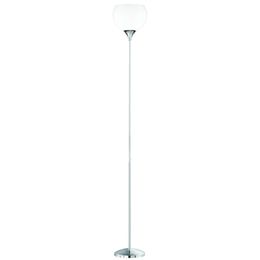 REALITY TRIO Reality Stehlampe Pesaro mit Schirm wei&szlig; ~ chrom