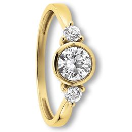 Goldring ONE ELEMENT "Zirkonia Ring aus 333 Gelbgold" Gr. 54, gold, Fingerringe, Damen, 54,mit Zirkonia, Gelbgold 333, Goldring