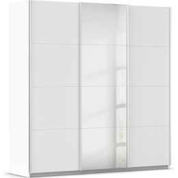 Schwebet&uuml;renschrank OTTO HOME "Kleiderschrank Schrank Schlafzimmerschrank Garderobe AGORDO", wei&szlig; (alpinwei&szlig;, griffleisten alufarbig), B:203cm H:210cm T:62cm, Holzwerkstoff, Schr&auml;nke, Schwebet&uuml;renschrank, Top Innenausstattung, in 4 Breiten und 2 H&ouml;hen MADE IN GERMANY