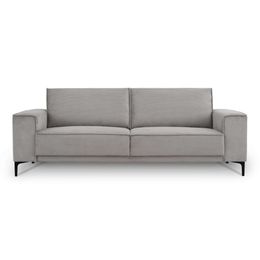 3-Sitzer OTTO HOME "OLAND, B: 224 cm - Skandi-Design", light grau, B:224cm H:85cm T:83cm, 92%PES 8%NY, Sofas, 3-Sitzer, Struktur, Flachgewebe, Luxus-Microfaser, Boucle