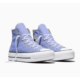 Sneaker Converse "CHUCK TAYLOR ALL STAR LIFT PLATFOR", Damen, Gr. 42, very peri, wei&szlig;, schwarz, Textil, Schuhe Sneaker