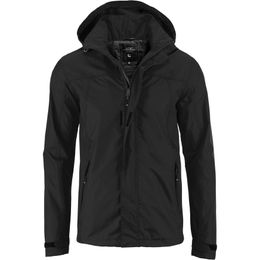 Outdoorjacke DEPROC Active "PORT HAYNES Men", Herren, Gr. L (52), schwarz, 100% Polyester, mit innenliegendem Gummizug, Jacken Outdoorjacke
