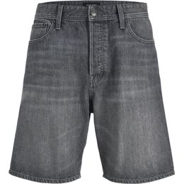 Jack & Jones Shorts JACK & JONES, Damen, Gr. M, N-Gr, grau denim, Denim/Jeans, Obermaterial: 100% Baumwolle, Abriebeffekte, relaxed fit, Hosen Shorts