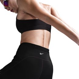 Lauftights Nike "W NK DF SWIFT HR 4IN SHORT", Damen, Gr. M, N-Gr, schwarz, reflective silv, Obermaterial: 75% Polyester, 25% Elasthan, Hosen Lauftights, sportlicher Stil, bequeme Passform, f&uuml;r Erwachsene