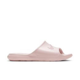 Badesandale Nike Sportswear "VICTORI ONE SHOWER SLIDE", Damen, Gr. 43, beige (rosa), Synthetik, kontrastfarbene Details, unifarben, Schuhe Badesandale, Badelatschen