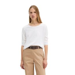 Marc O'Polo MARC O'POLO Damen Langarmshirt "in Organic Cotton-Qualit&auml;t", wei&szlig;, Basic, Gr. XXL, unifarben, Obermaterial: 100% Baumwolle, Shirts