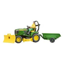 Bruder Bruder 62104 bworld John Deere Aufsitzrasenm&auml;her, Anh&auml;nger + G&auml;rtner
