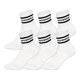 HUDDLE 6pk Short Crew Socks Stripe Unisex Socken