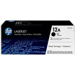 HP Tonerpatrone "HP orignal Toner 12 A, Single +Doppelpack", schwarz (schwarz 1), Tonerpatronen, Tonerpatrone