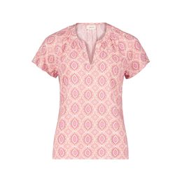 Klassische Bluse Cartoon "Blusenshirt mit R&uuml;schen", Damen, Gr. 38, bunt (cream, apricot), Obermaterial: 100% Viskose CV., Blusen Klassische Bluse