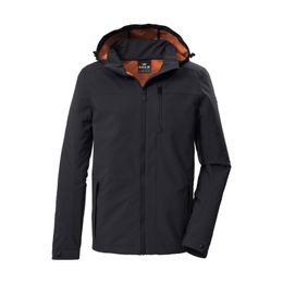 G.I.G.A. by Killtec Softshelljacke "GS 108 MN SFTSHLL JCKT", Herren, Gr. XXL, schwarz, Oberseite: 100% Polyester;R&uuml;ckseite: 100% Polyester;Futter: 100% Polyester, G.I.G.A. DX BY KILLTEC, Jacken Softshelljacke, Wasserabweisende Softshelljacke mit abnehmbarer Kapuze