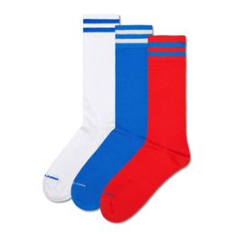 Happy Socks Solid Crew Socks 3-Pack Set Unisex Socken Mehrfarbig