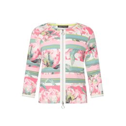 Shirtjacke Betty Barclay "Shirtjacke mit Rippenstruktur", Damen, Gr. 46, rosa (ros&eacute;, cream), Obermaterial: 95% Baumwolle CO. 5% Elasthan EL., Shirts Shirtjacke
