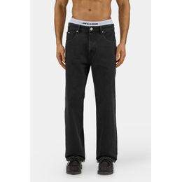 Loose-fit-Jeans Pegador "Baltra Baggy Jeans", Damen, Gr. 28, N-Gr, washed schwarz, Denim/Jeans, Obermaterial: 100% Baumwolle, unifarben, loose fit lang, Jeans Loose-fit-Jeans, Baumwolle, loose fit