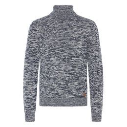 Rollkragenpullover Blend "Rollkragenpullover BHDami", Herren, Gr. L, blau (marineblaus), Obermaterial: 70% Baumwolle CO recyc.. 30% Polyester Pol. recyc.., Pullover Rollkragenpullover
