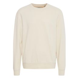 Longpullover Blend "Longpullover BHBRODY Sweatshirt crew", Herren, Gr. XXXL, beige (bleached sand), Web, Obermaterial: 60% Baumwolle CO. 40% Polyester PES., unifarben, Basic, normal, Rundhals, Pullover Longpullover