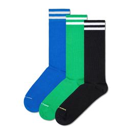 Happy Socks Solid Crew Socks 3-Pack Set Unisex Socken Mehrfarbig